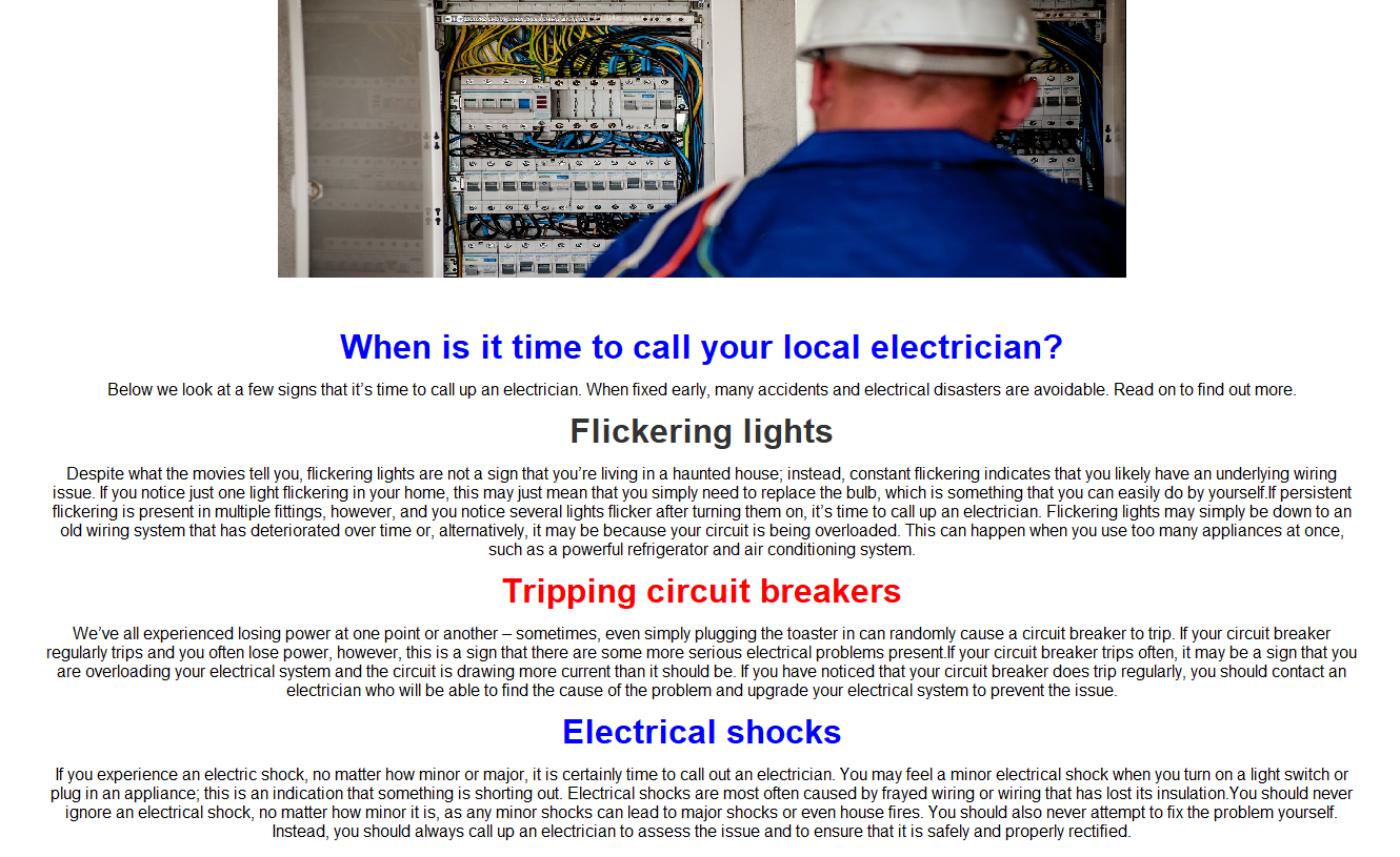 Electrician Services Directory | Electrical Nationwide Sevices Join 24/7
